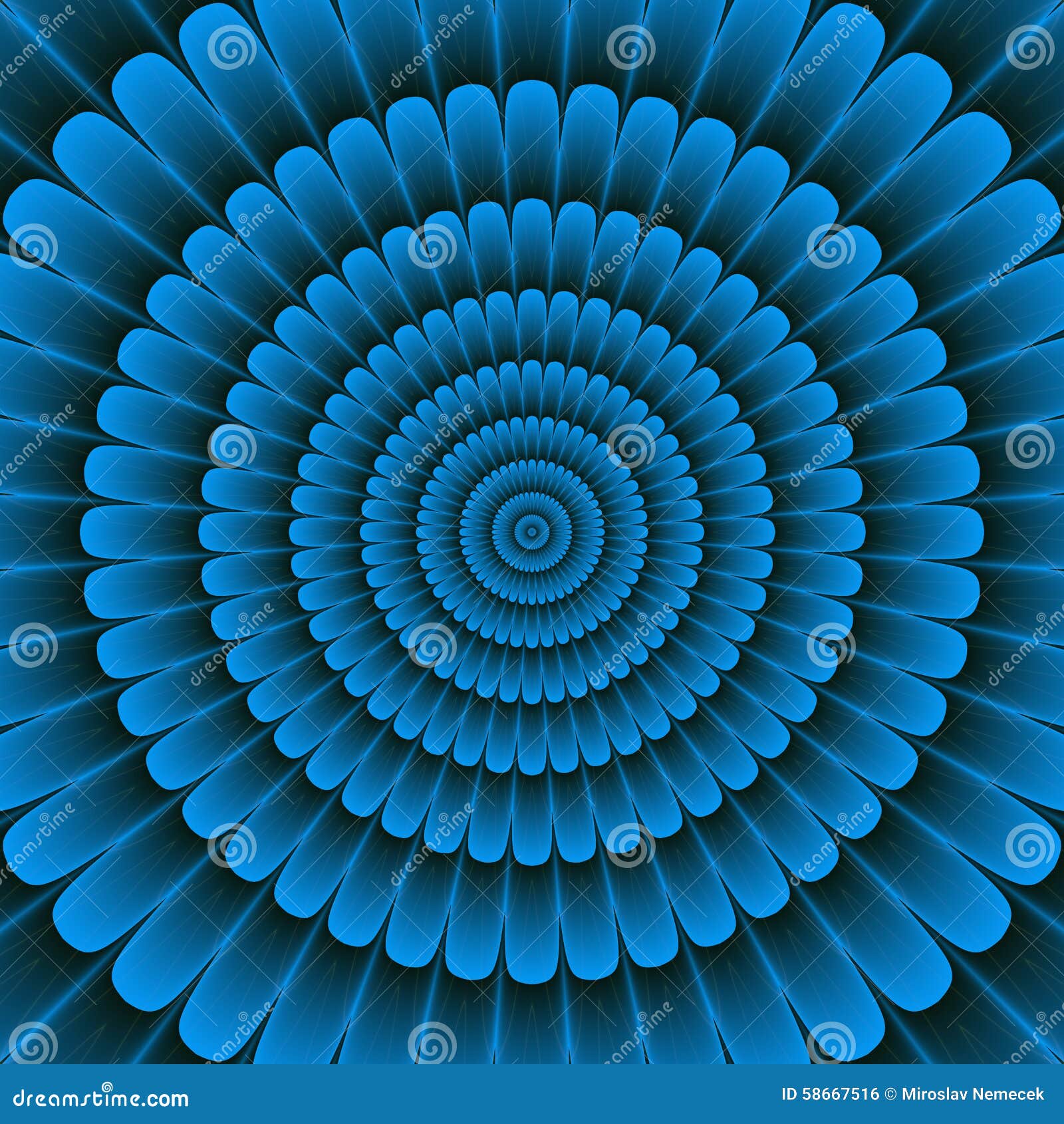 Psycho Floral Pattern Generated Texture Stock Illustration ...