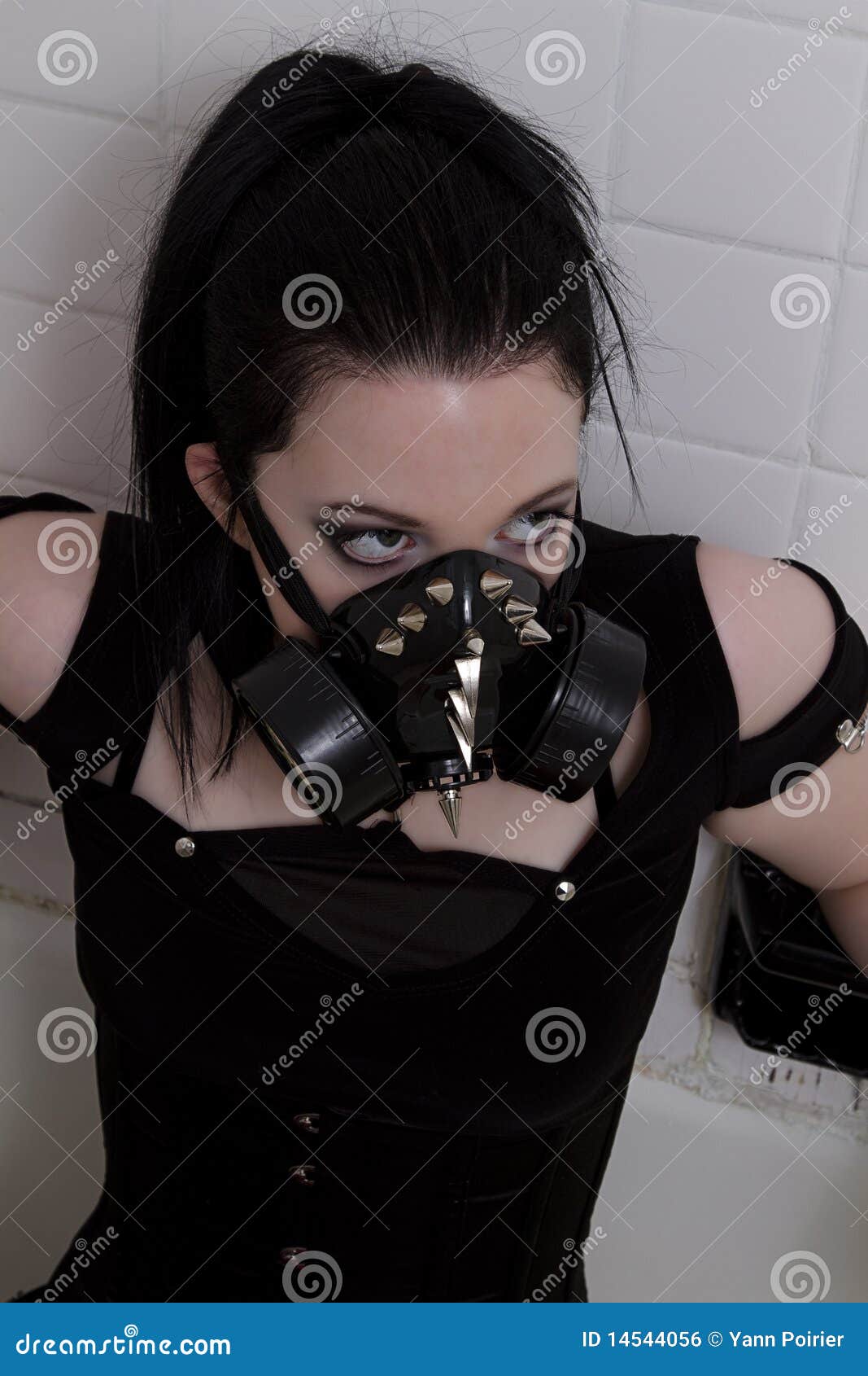 Psycho goth girl stock photo. Image of alternative, ceramic - 14544056