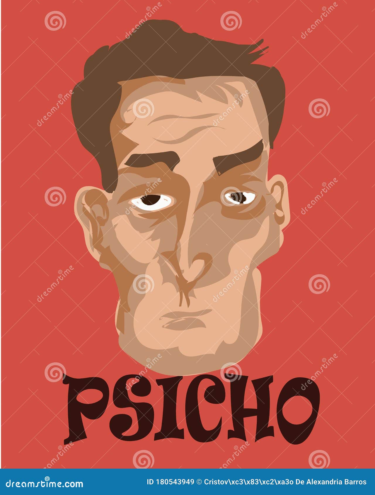 Psycho Cartoon Vector Illustration, Cartoon Style Stock Illustration ...