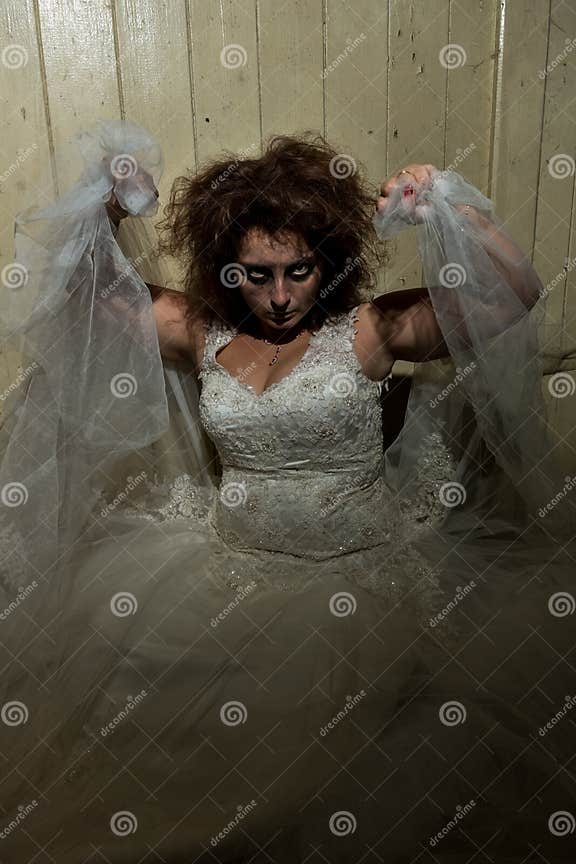 Psycho woman stock photo. Image of wedding, disorder - 45731498