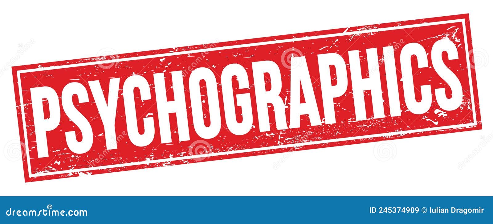 PSYCHOGRAPHICS Text on Red Grungy Rectangle Stamp Stock Illustration ...