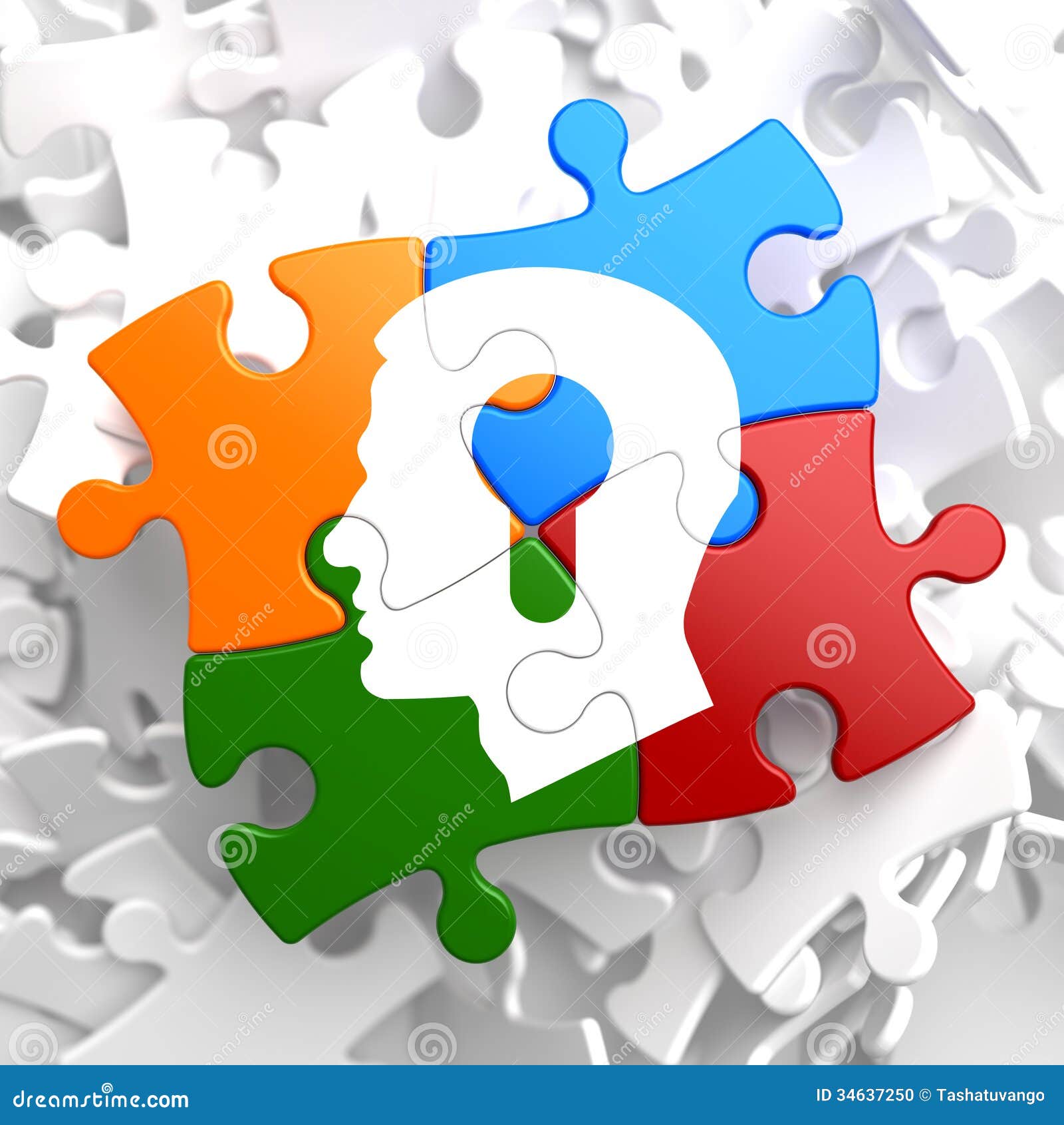 Psychological Puzzle Pieces Stock Illustration | CartoonDealer.com #5290423