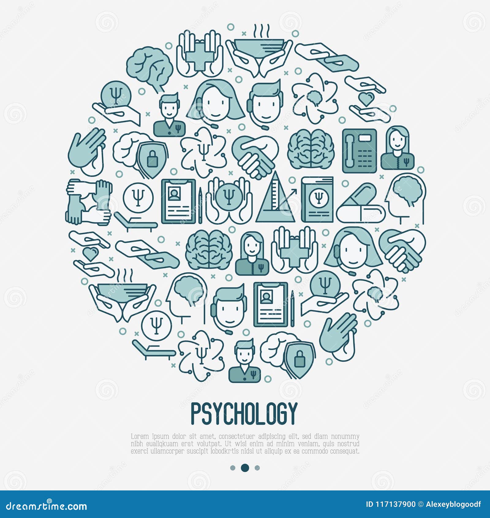 Psychological Help Concept in Circle Stock Vector - Illustration of ...