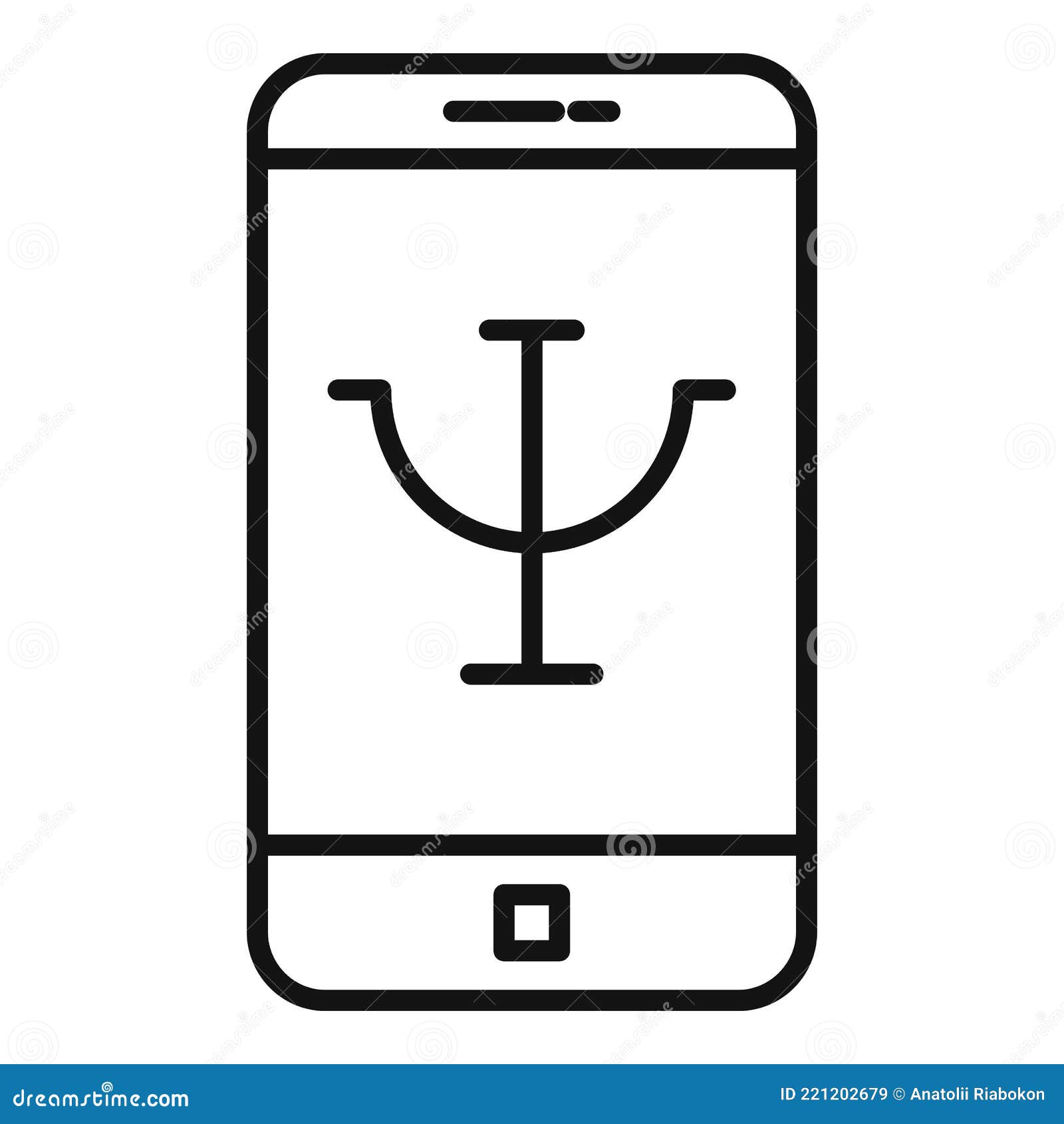 Psychological Mobile App Icon, Outline Style Stock Vector ...