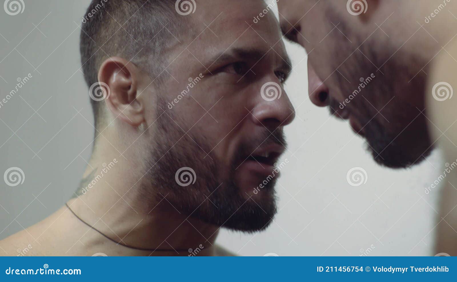 Psychological Problems. Split Personality, Schizophrenia. Man Talking ...