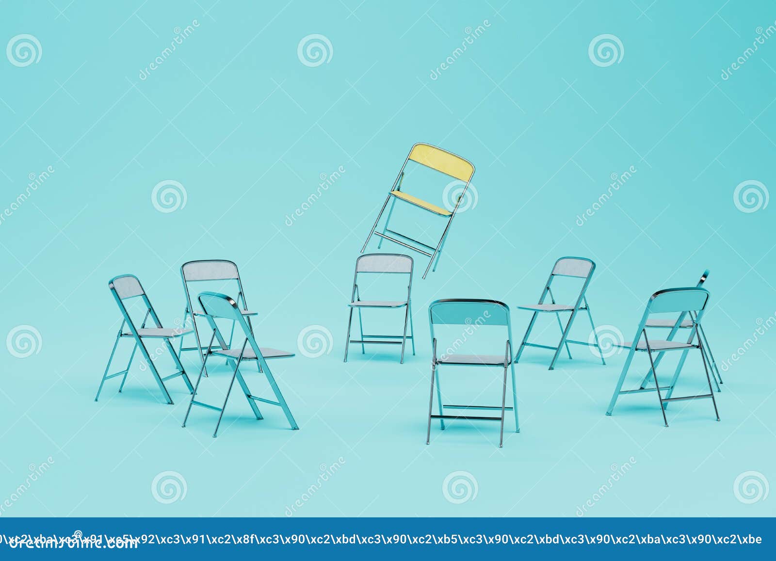 Psychological Rehabilitation Class. Chairs Standing in a Circle. One of ...