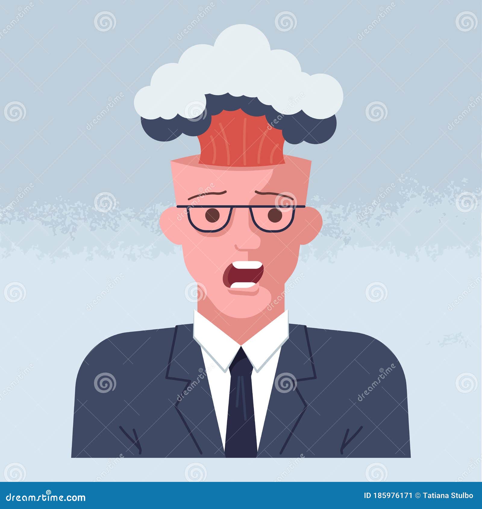 Psychological Trauma Concept, Flat Tiny Cartoon Vector | CartoonDealer ...