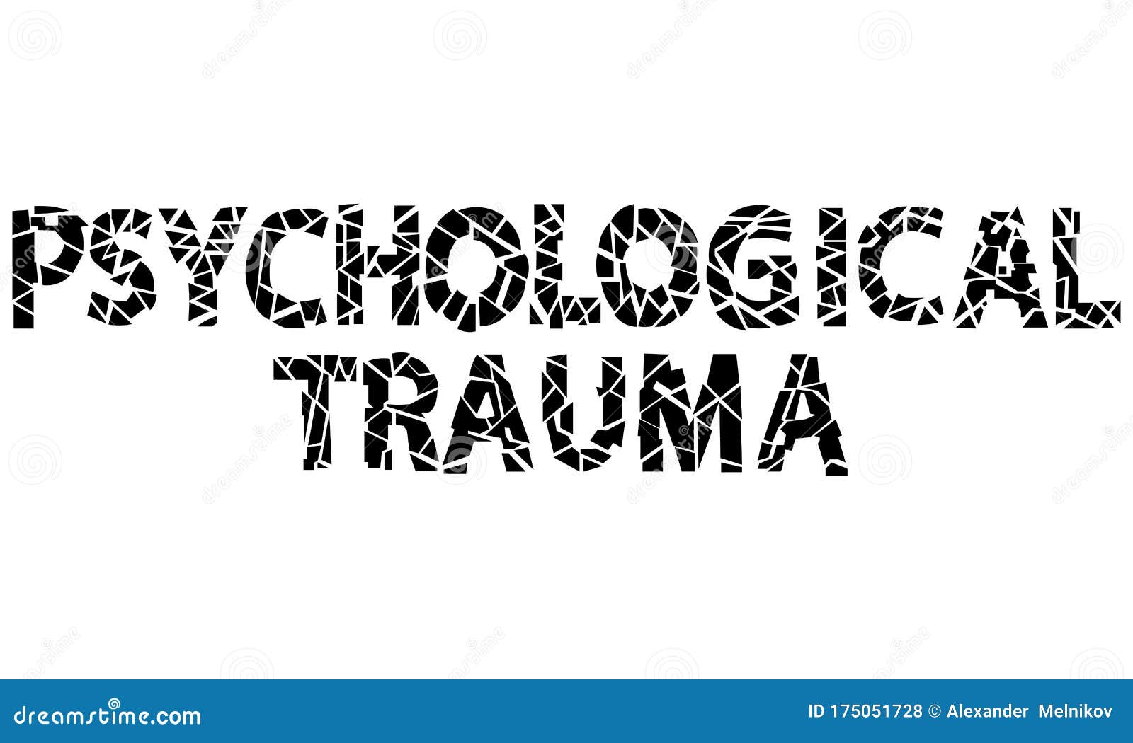 Psychological Trauma Icon in Broken Font. Vector Illustration Eps 10 ...