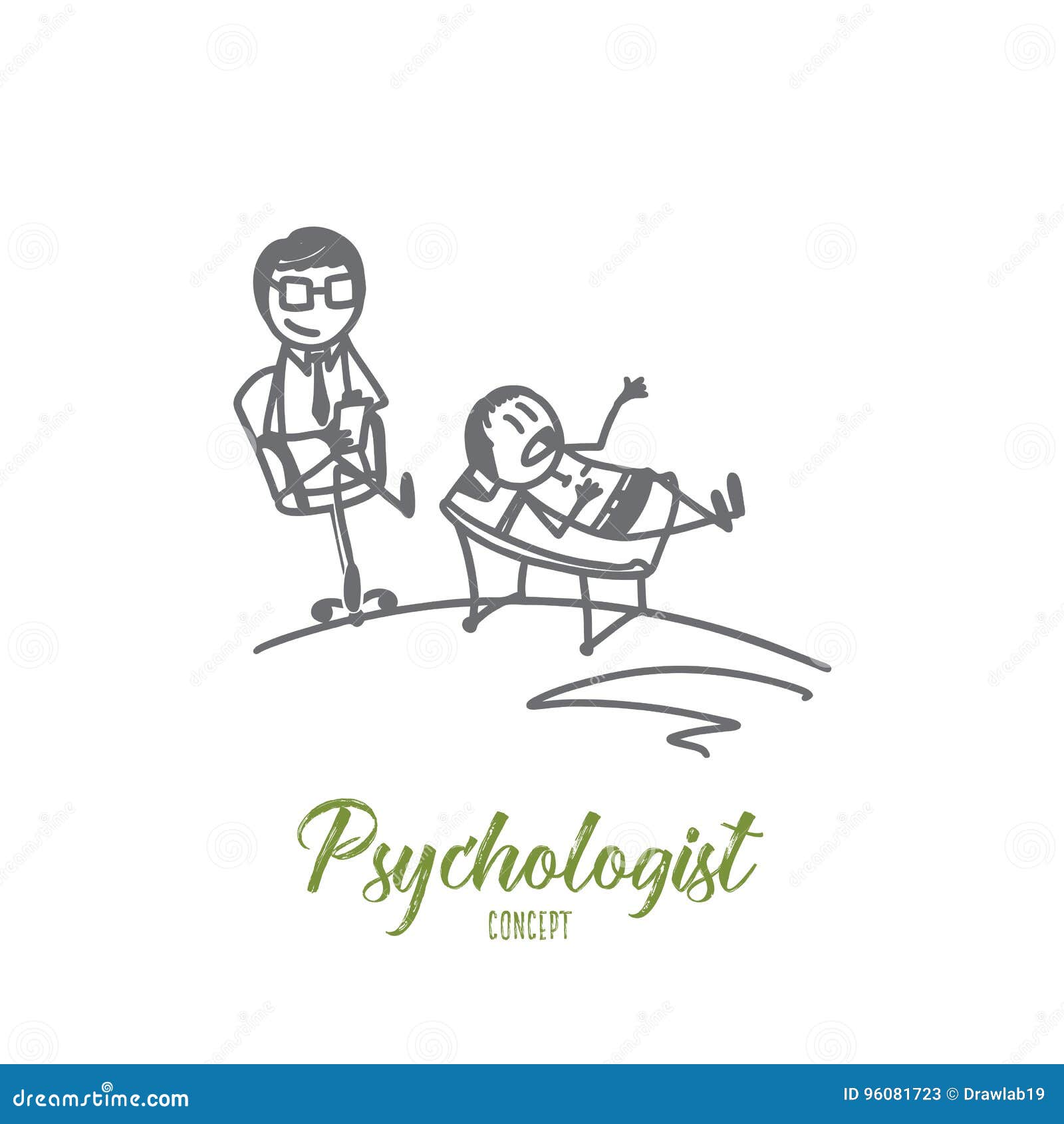 Psychologist Concept. Hand Drawn Isolated Vector Stock Vector ...