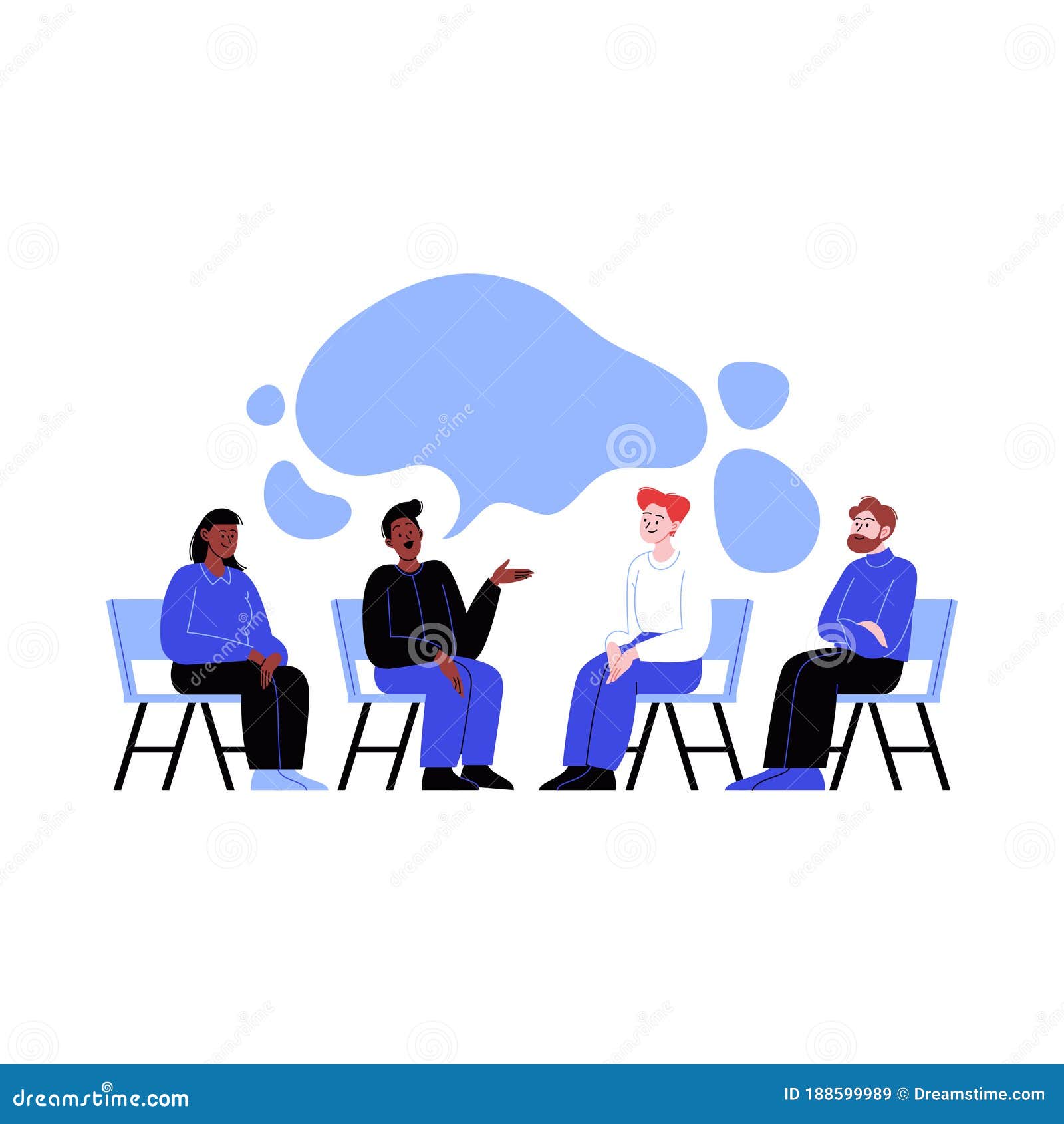 Group therapy session stock vector. Illustration of mental - 188599989