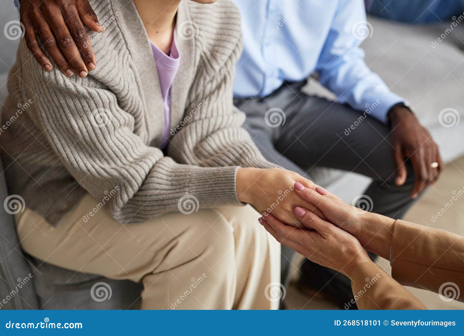 Psychologist Reassuring Client Stock Image - Image of depression, wife ...