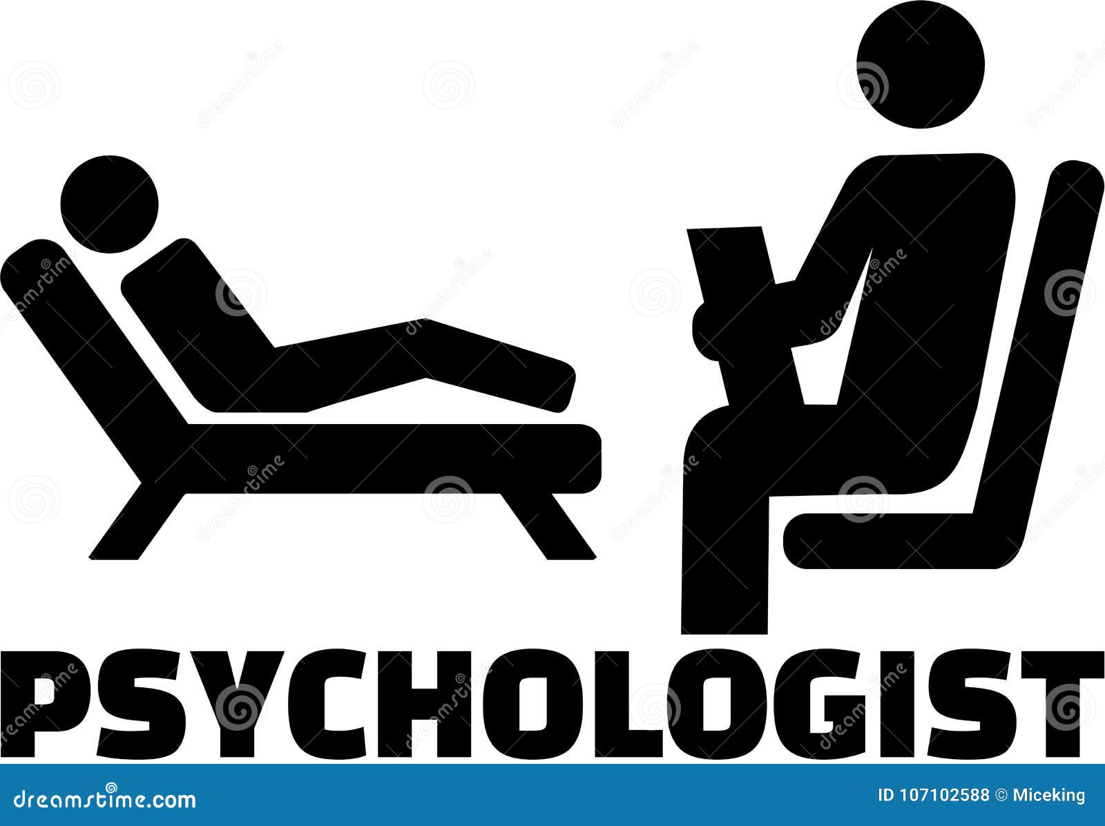 Psychologist Icon with Job Title Stock Vector - Illustration of work ...