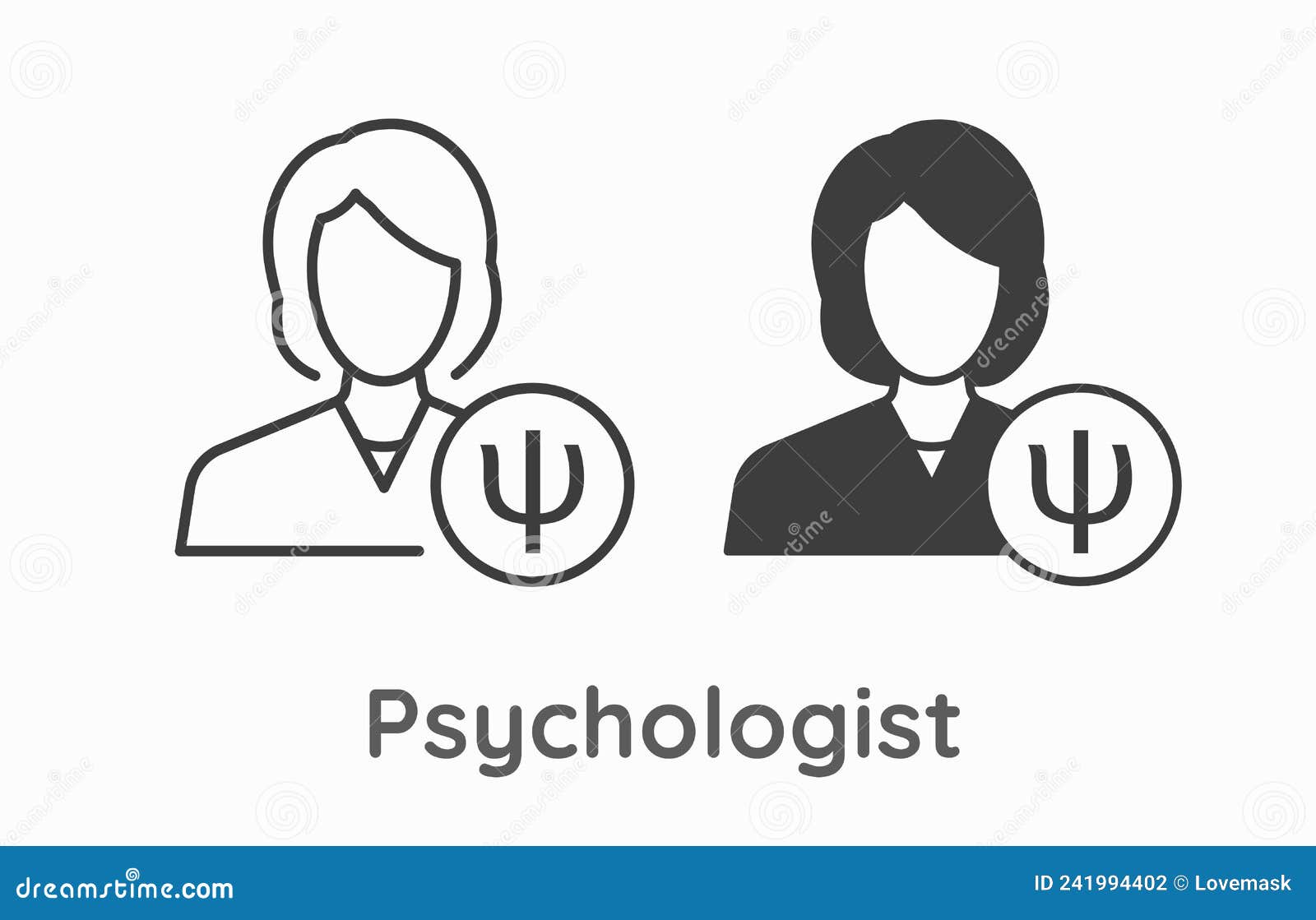 Psychologist Icon on White Background. Vector Illustration. Stock ...
