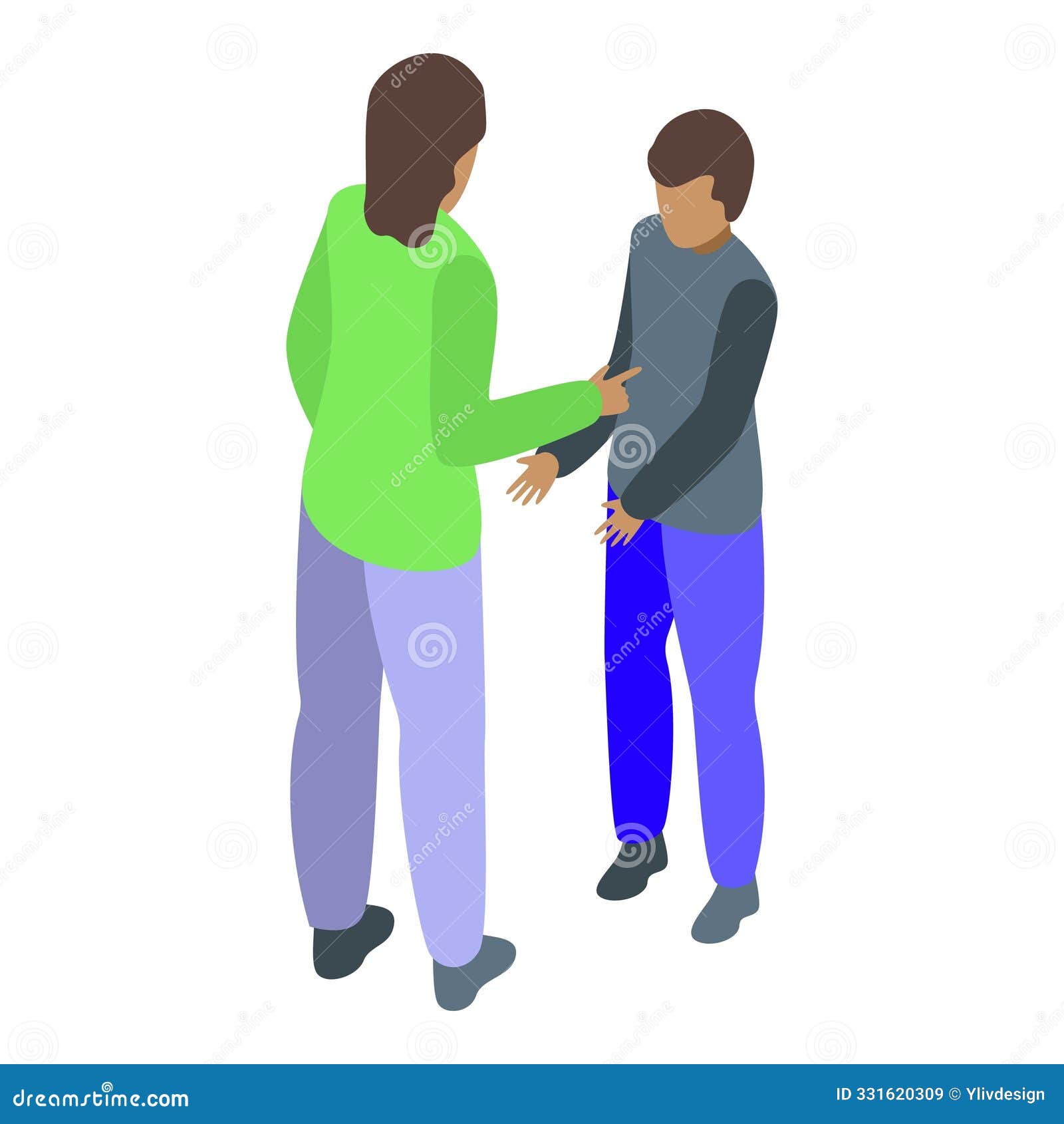 Patient Talking To Psychologist. Cartoon Vector Illustration ...