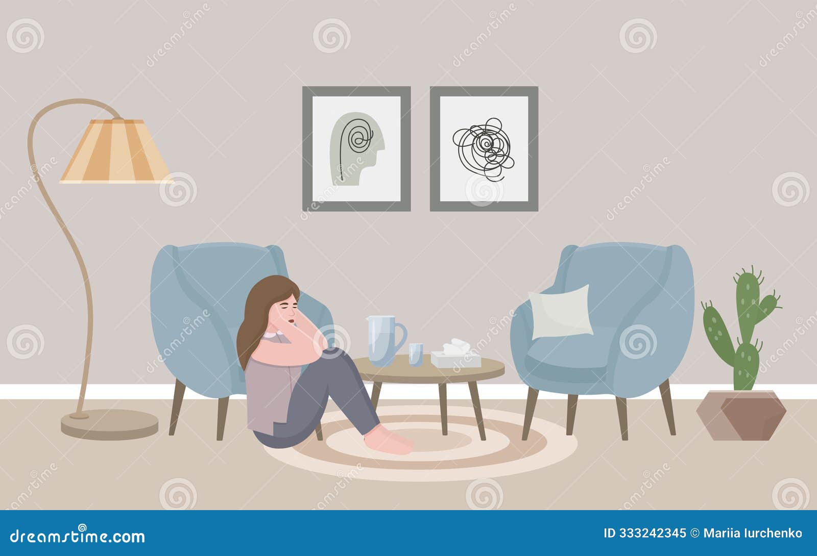 Man Psychotherapist Holds Picture Of Rorschach Test To Determine ...