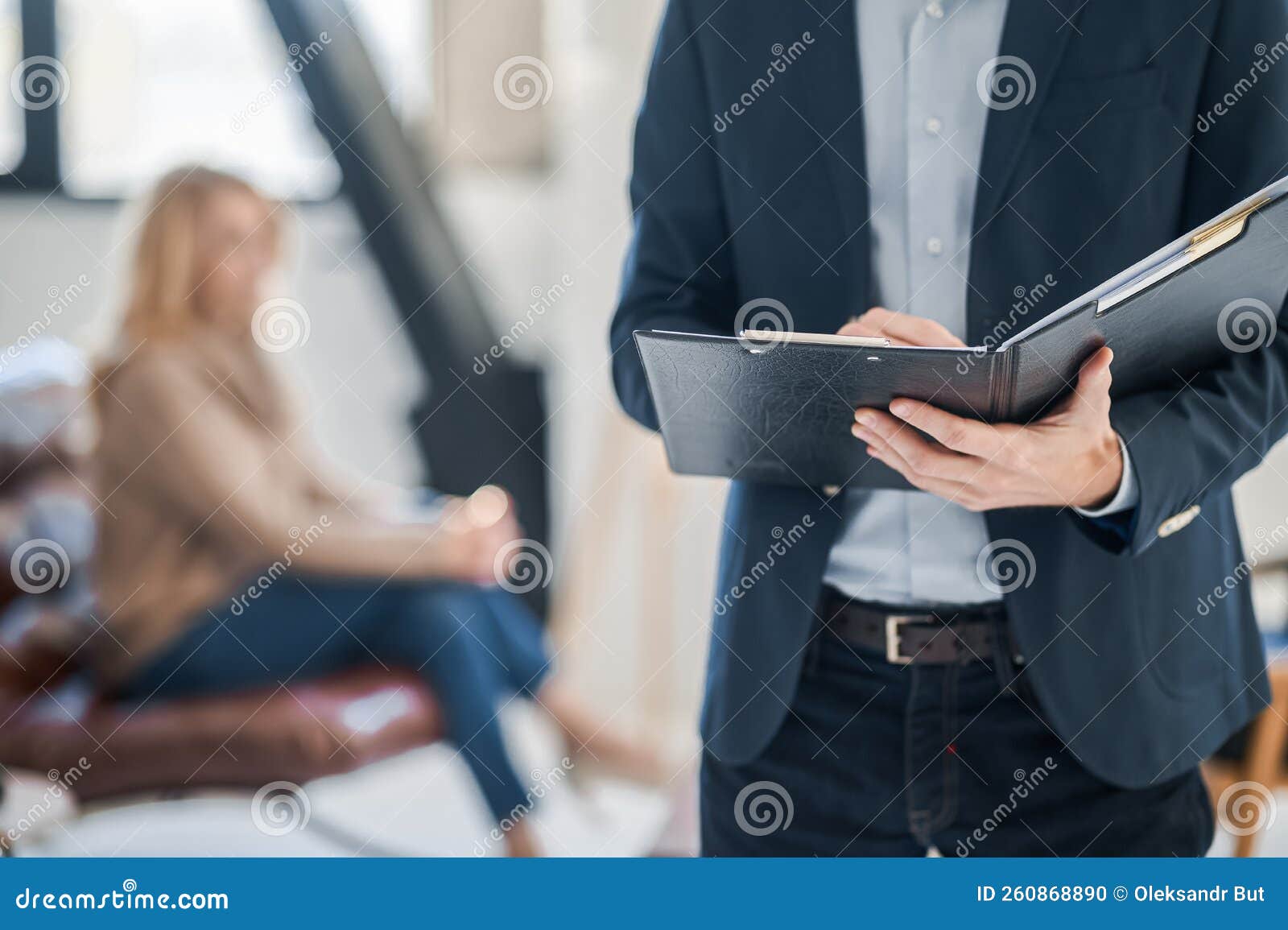 Psychologist Taking To a Client and Making Notes Stock Photo - Image of ...