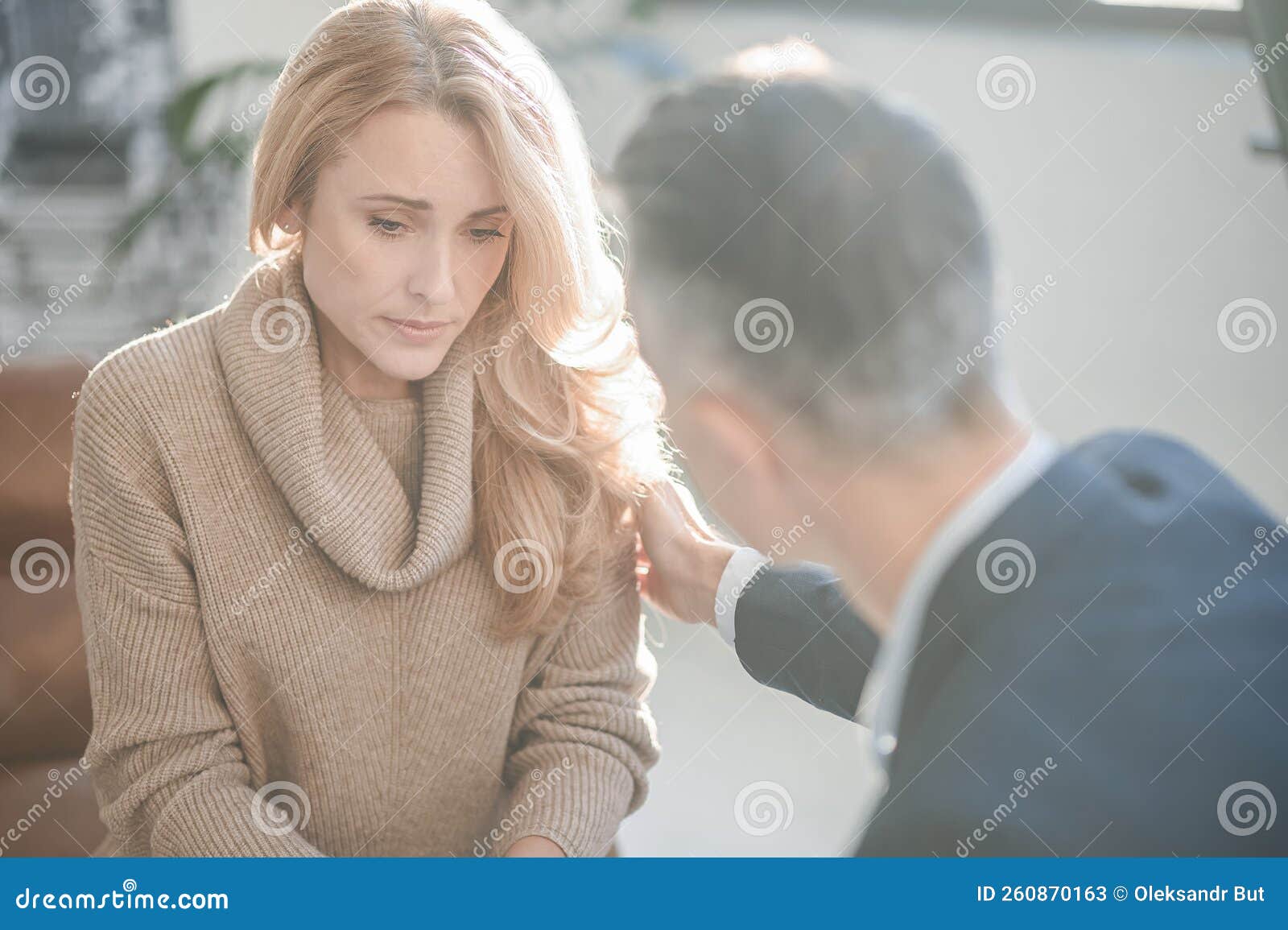 Psychologist Talking To a Client and Looking Friendly Stock Image ...