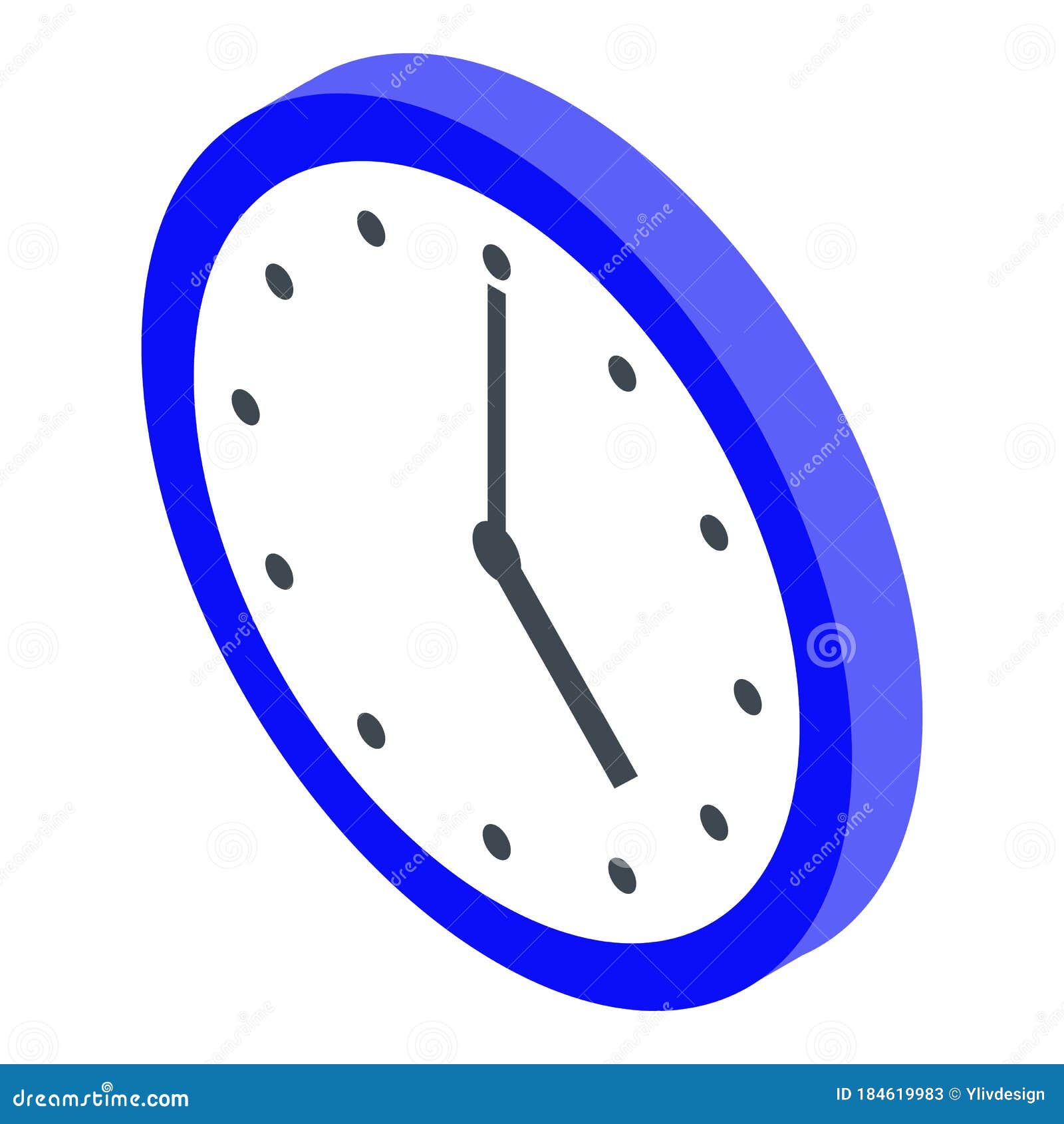 Psychologist Wall Clock Icon, Isometric Style Stock Vector ...