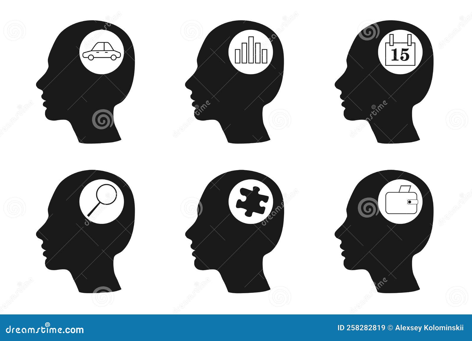 Psychology stickers stock illustration. Illustration of intelligence ...