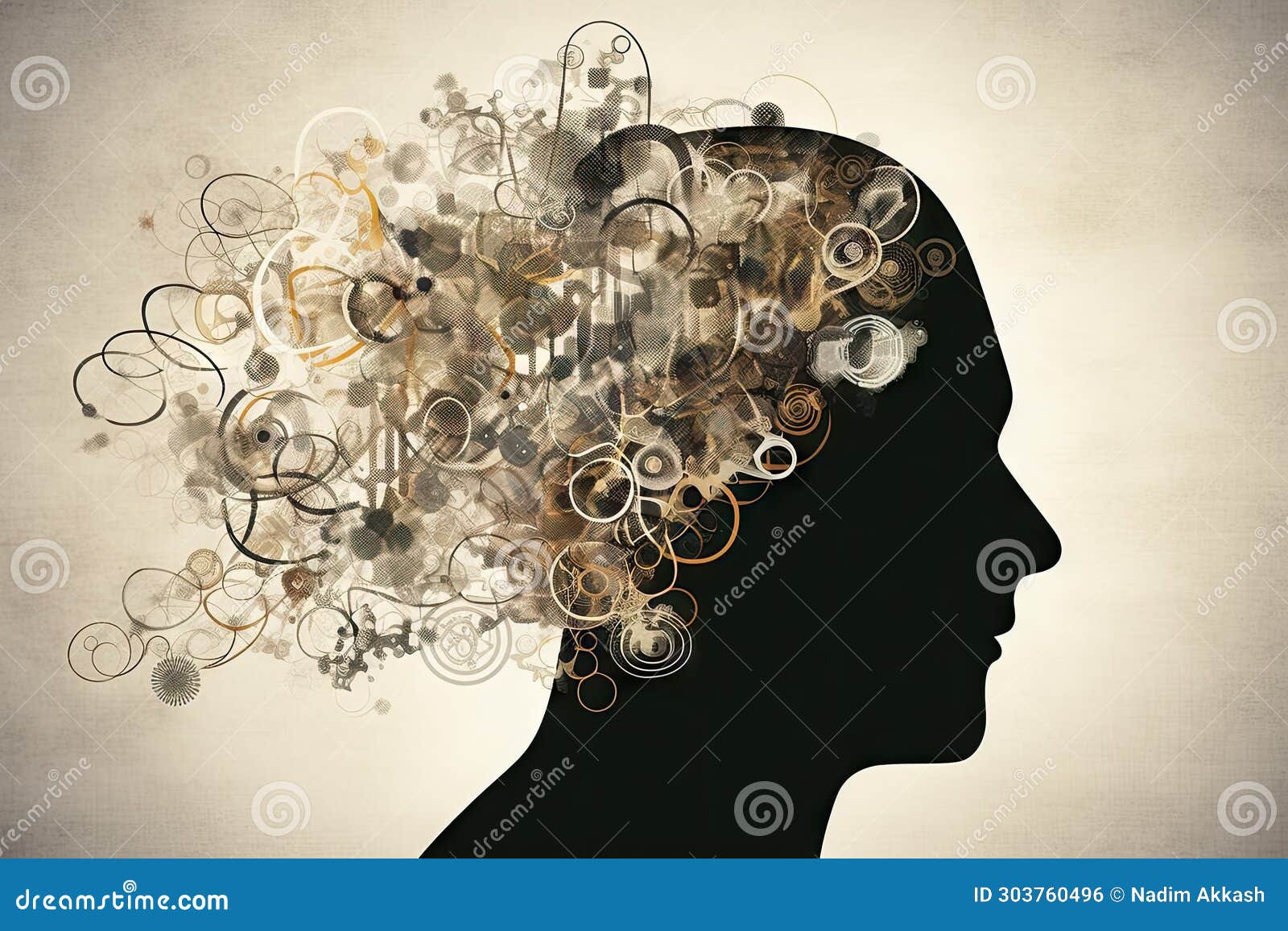 Psychology Brain Abstract Confusion Brainstorming Profile Head ...
