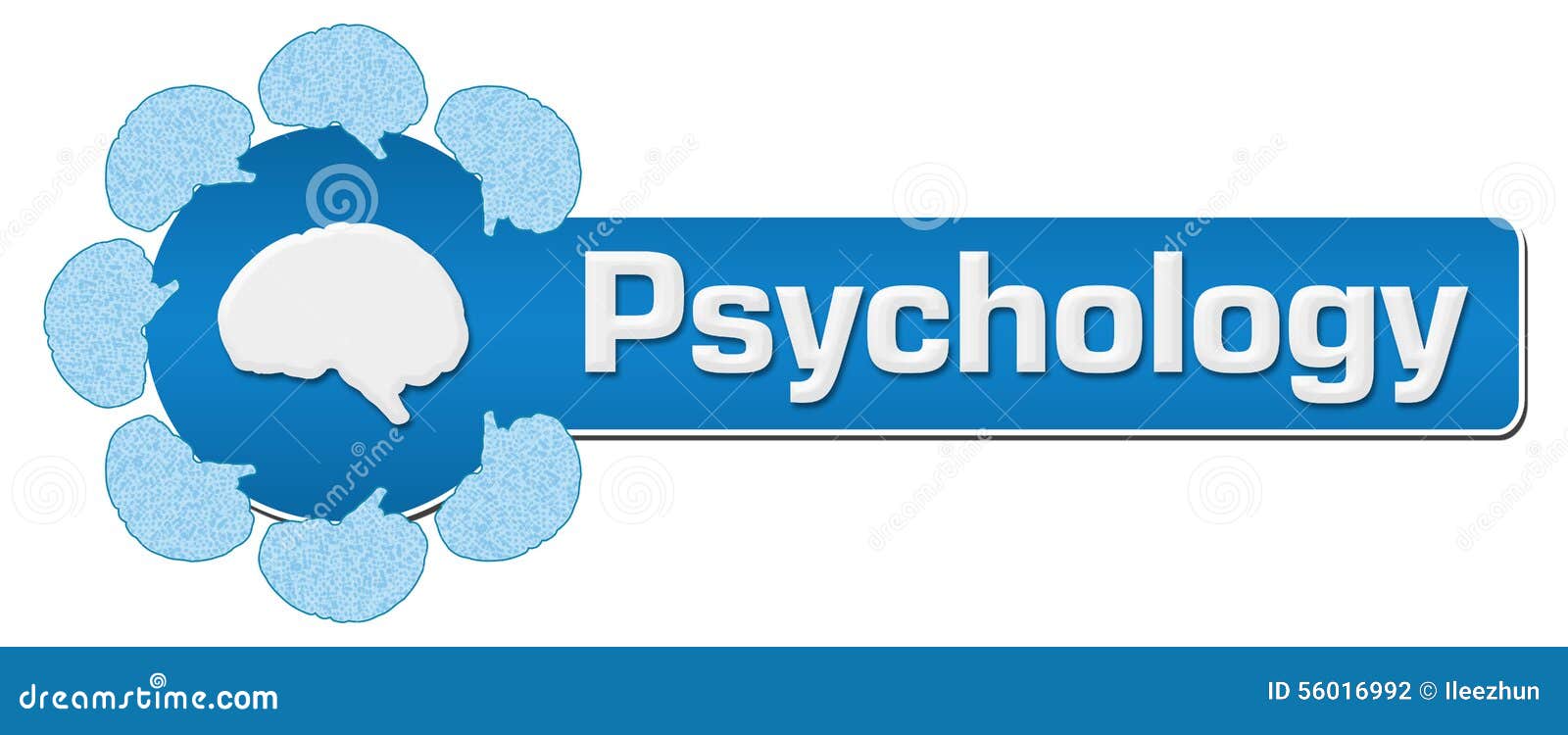 Psychology Circular Brain Horizontal Stock Illustration - Illustration ...