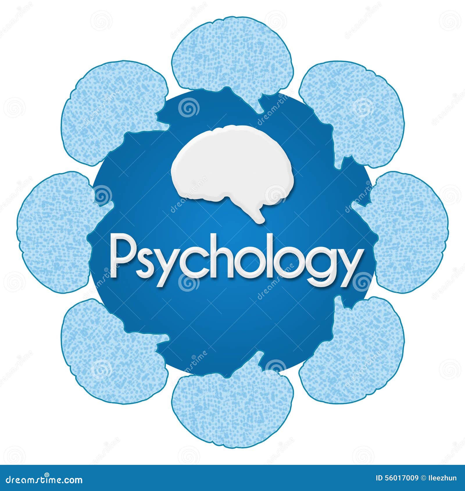 Psychology Circular Brain Text Stock Illustration - Illustration of ...