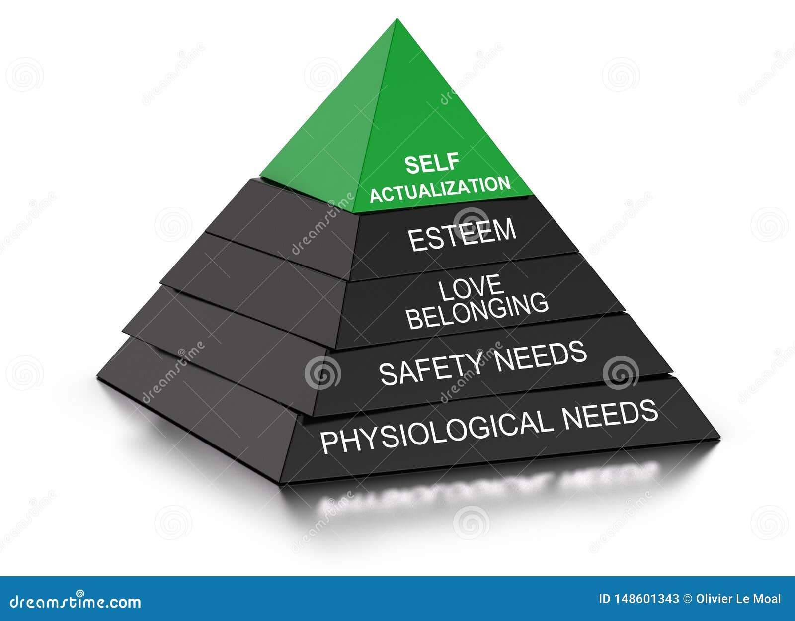 Psychology Concept. Pyramid of Needs Stock Illustration - Illustration ...