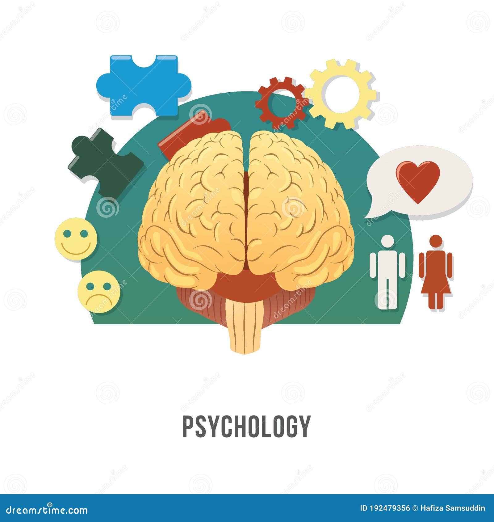 Psychology Concept. Vector Illustration Decorative Design Stock Vector ...