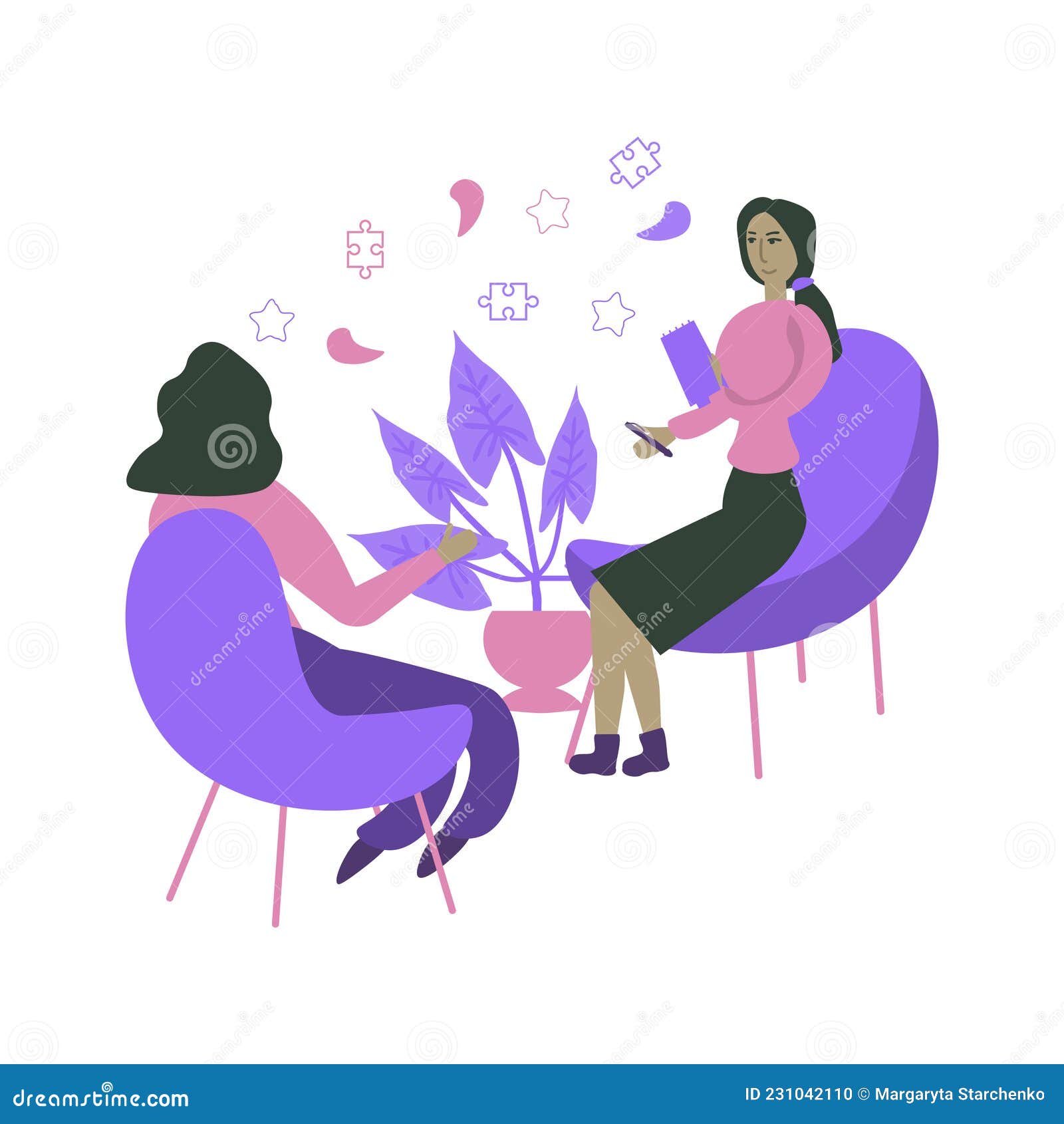 Psychology Counselling Illustration Stock Vector - Illustration of ...