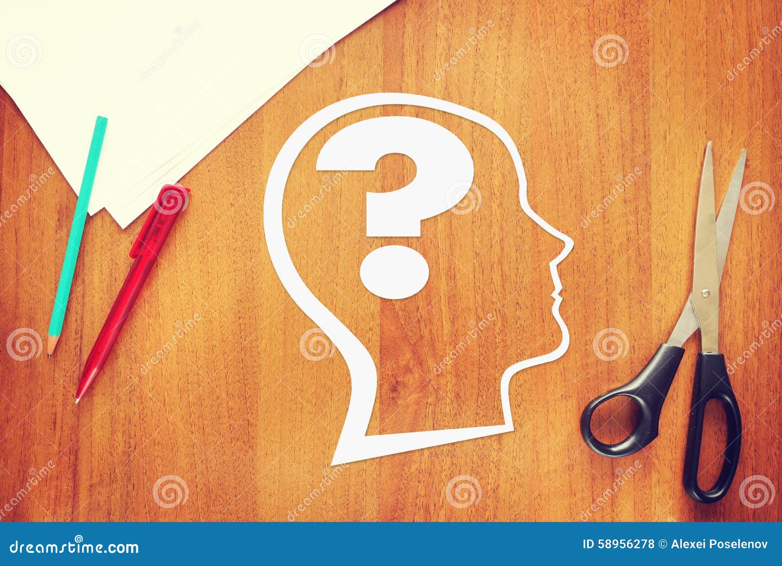 Psychology of the Human Mind Stock Photo - Image of cutting ...