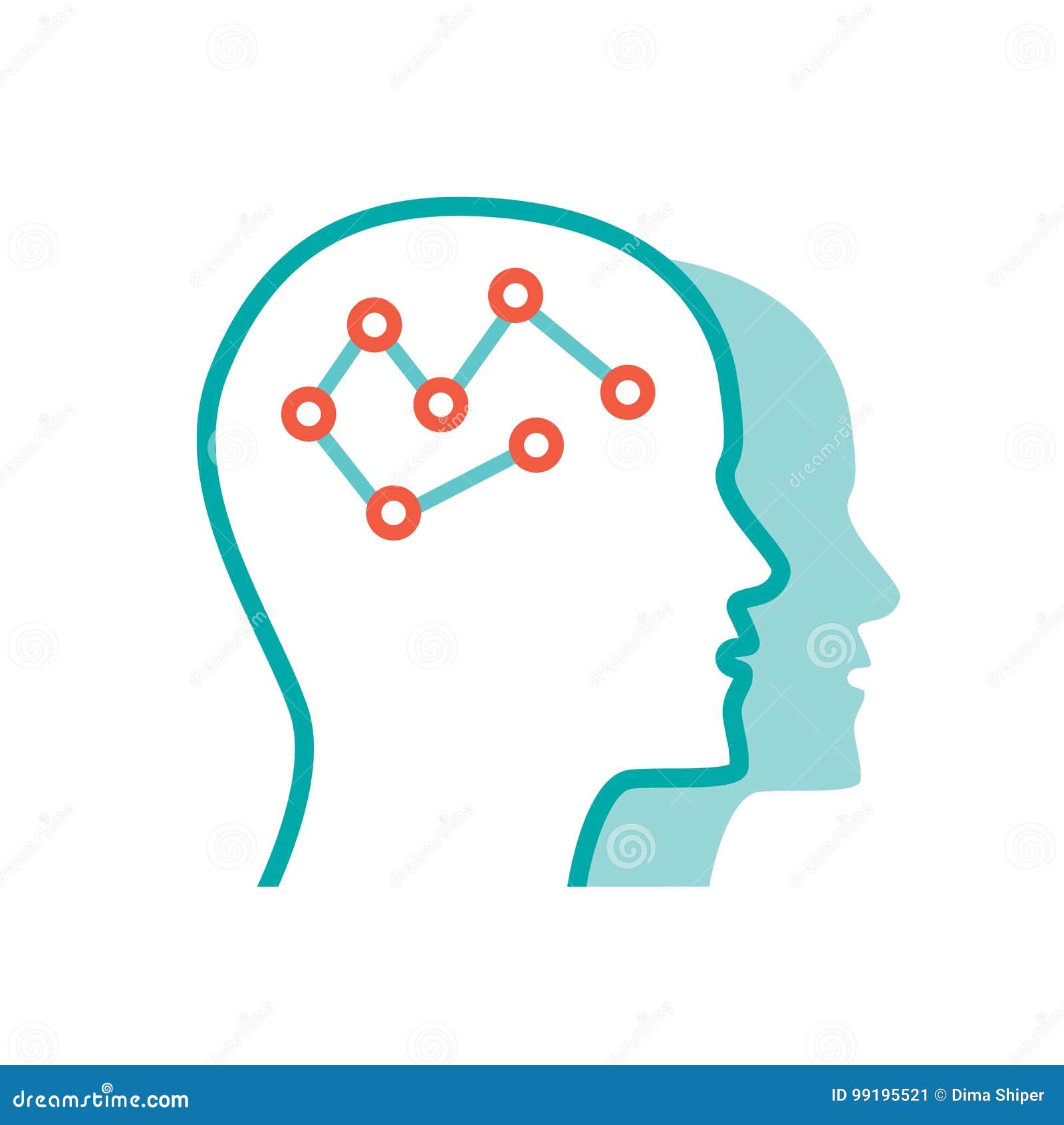 Vector Psychology icon stock vector. Illustration of question - 99195521