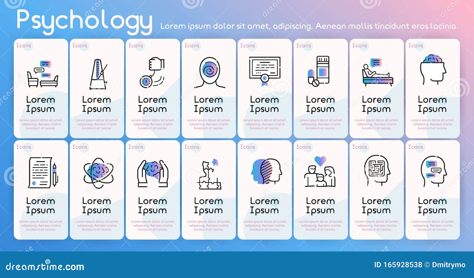Psychology Items Color Linear Icons Set Stock Vector - Illustration of ... Psychology Items Color Linear Icons Set Stock Vector - Illustration of ...