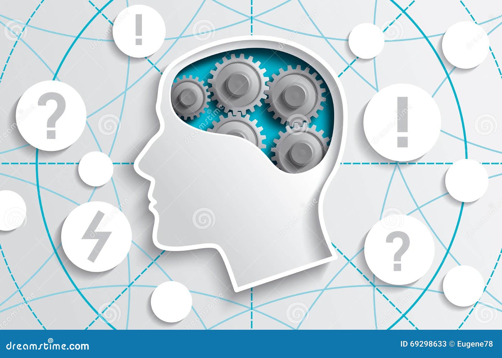 Psychology process stock vector. Illustration of abstract - 69298633