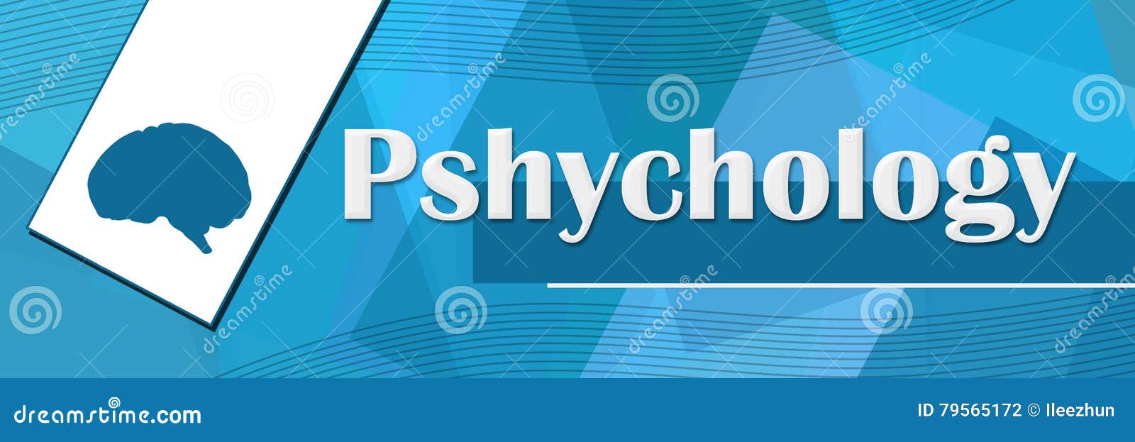 Psychology Random Shapes Blue Background Stock Illustration ...