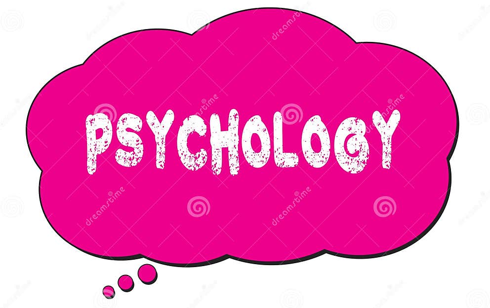 PSYCHOLOGY Text Written on a Pink Thought Bubble Stock Illustration ...