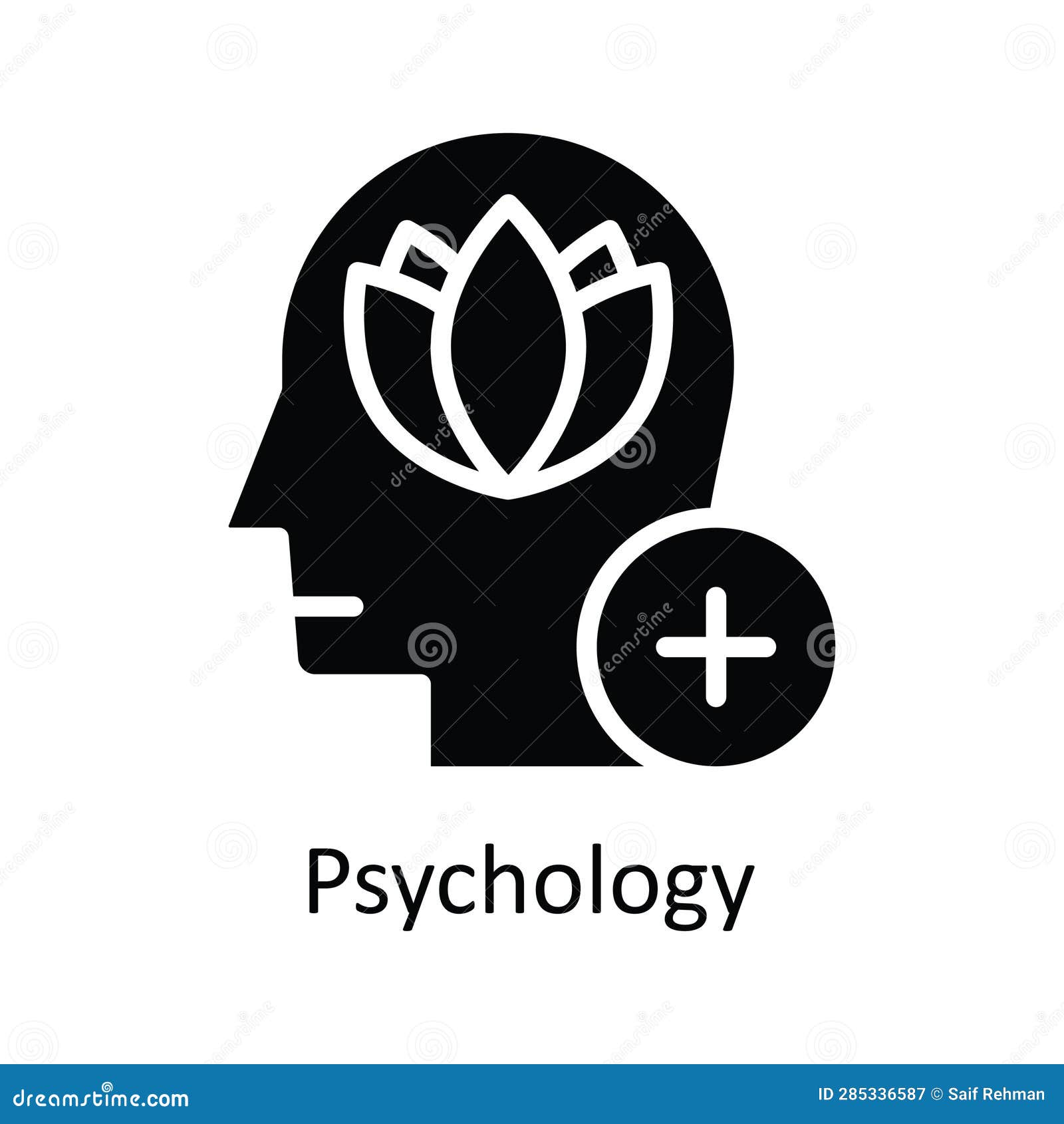 Psychology Vector Solid Icon Design Illustration. Human Mentality ...