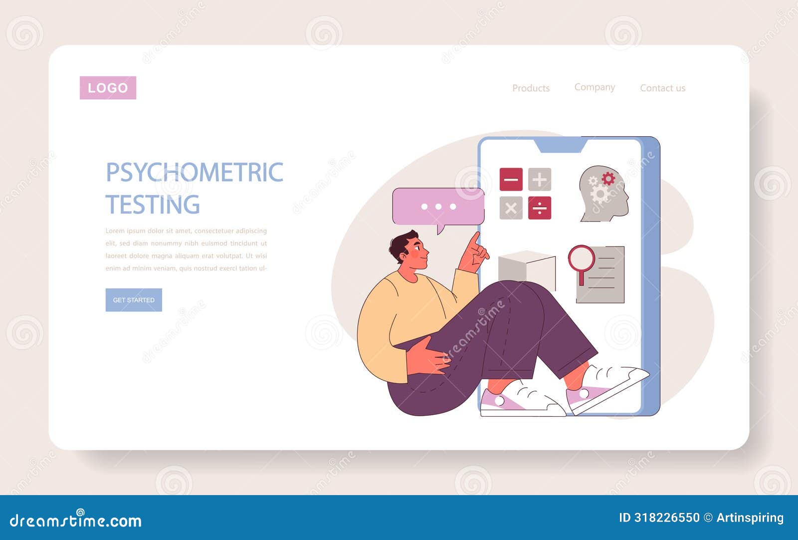 Psychometric Testing Concept. Stock Vector - Illustration of memory ...