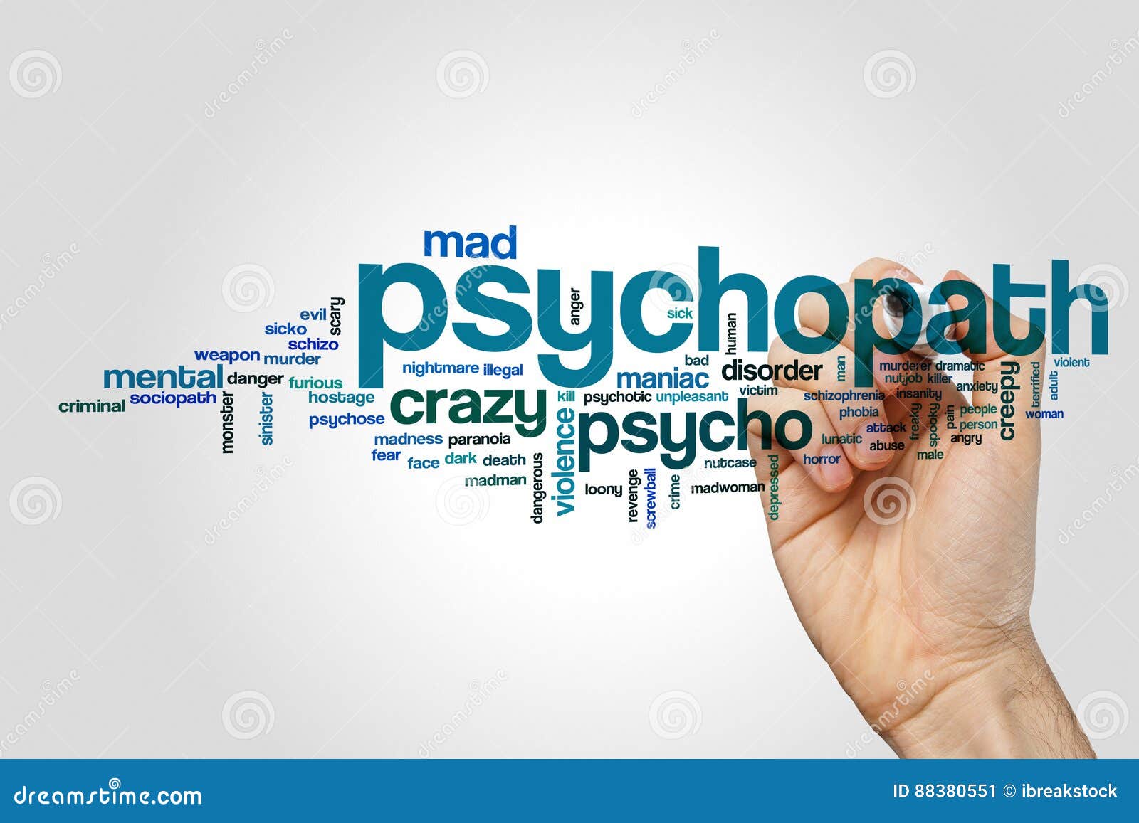 Psychopath Word Cloud Concept Stock Image - Image of male, murderer ...
