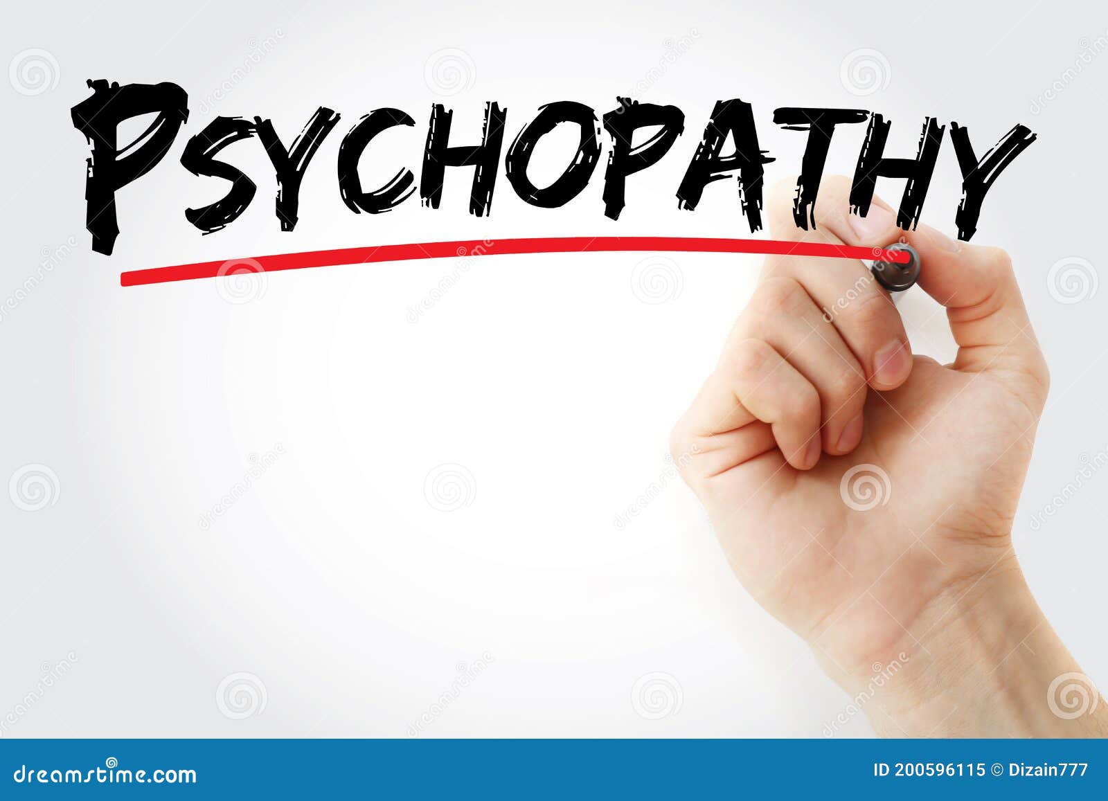 Psychopathy Text with Marker Stock Image - Image of graphic ...