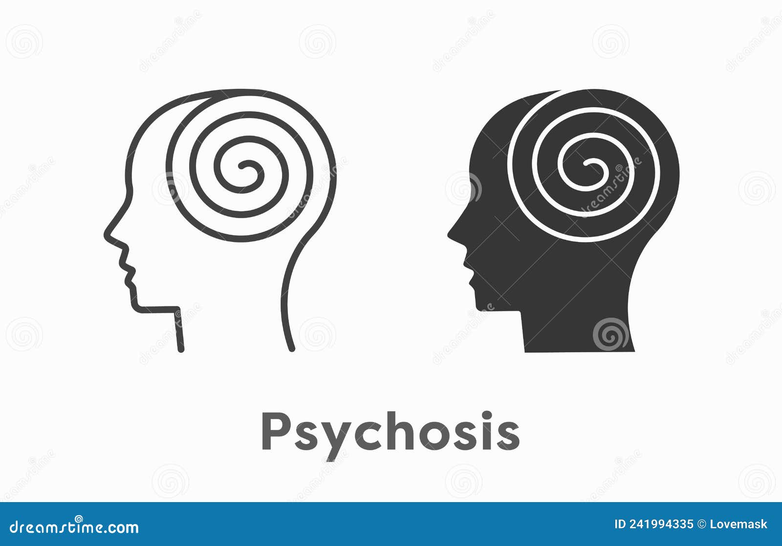 Psychosis Icon on White Background. Vector Illustration. Stock Vector ...