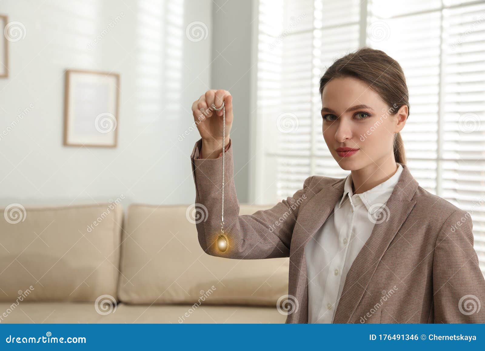 Psychotherapist with Pendulum. Hypnotherapy Session Stock Photo - Image ...