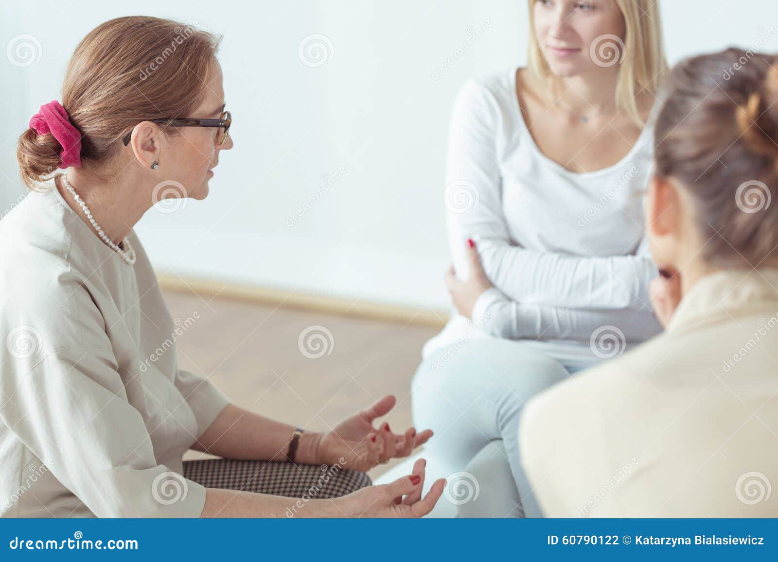 Psychotherapist Talking with Support Group Stock Photo - Image of ...