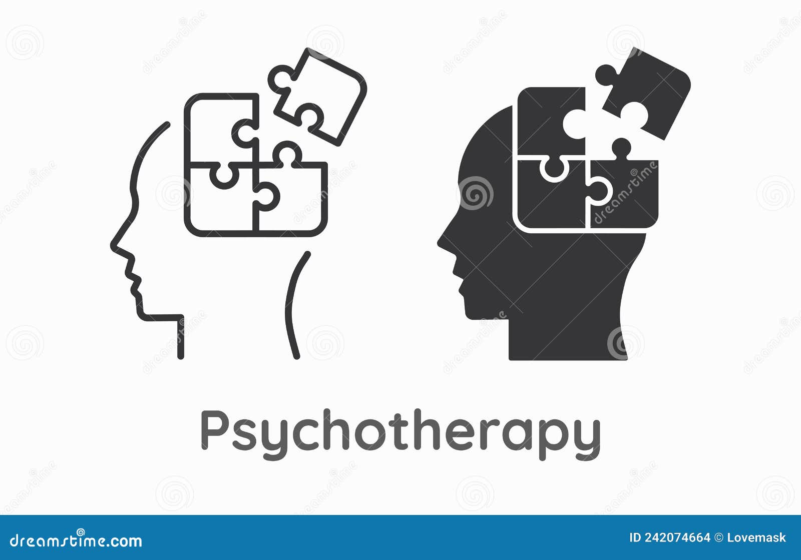 Psychotherapy Icon on White Background. Vector Illustration. Stock ...