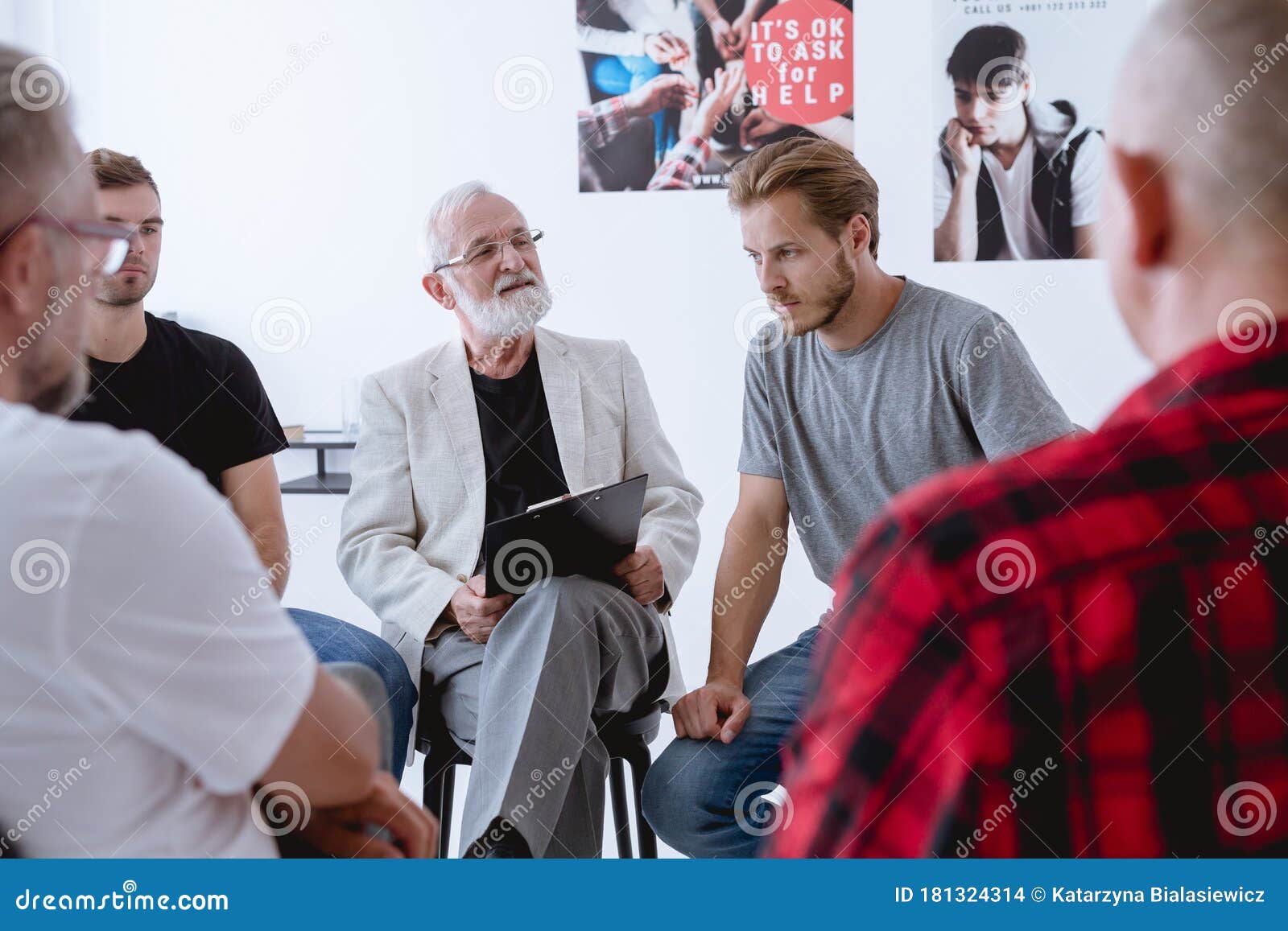 Psychotherapy for Men with Different Problems and Issues Stock Photo ...