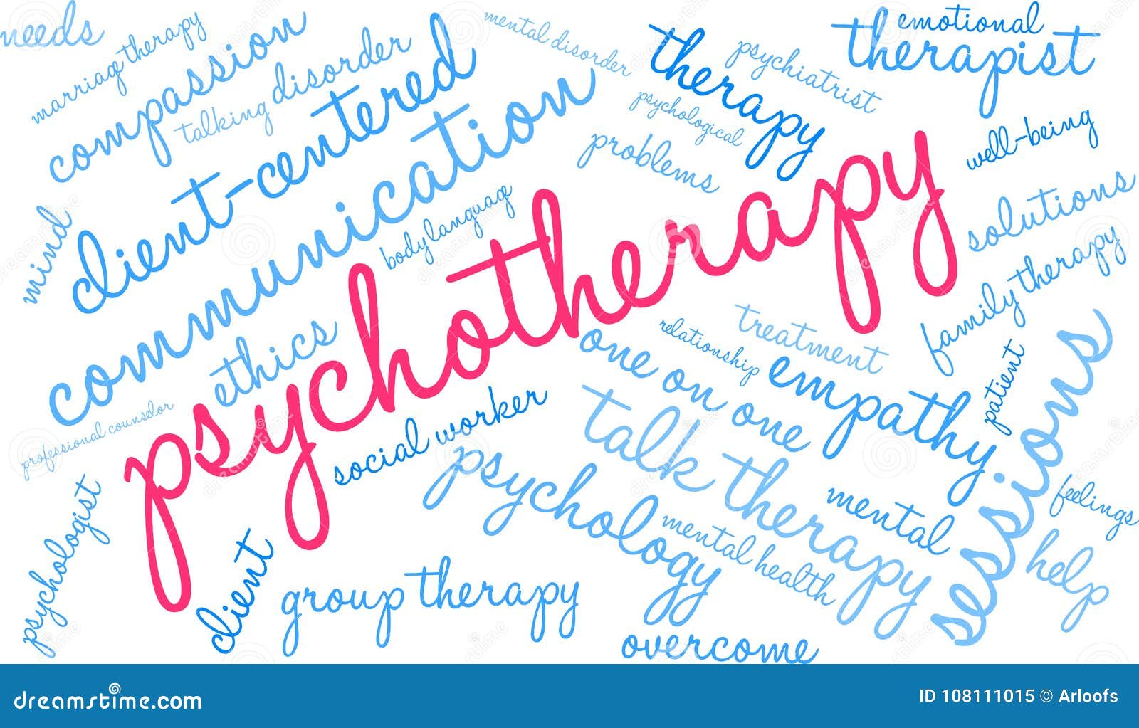 Psychotherapy Word Cloud stock vector. Illustration of psychology ...