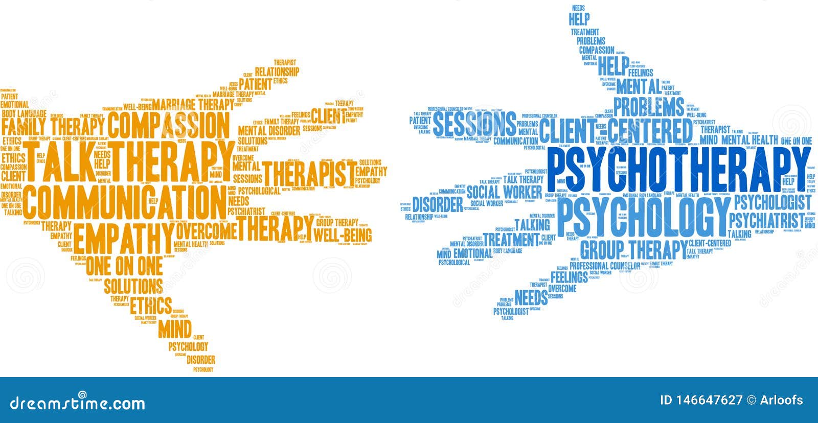 Psychotherapy Word Cloud stock vector. Illustration of overcome - 146647627