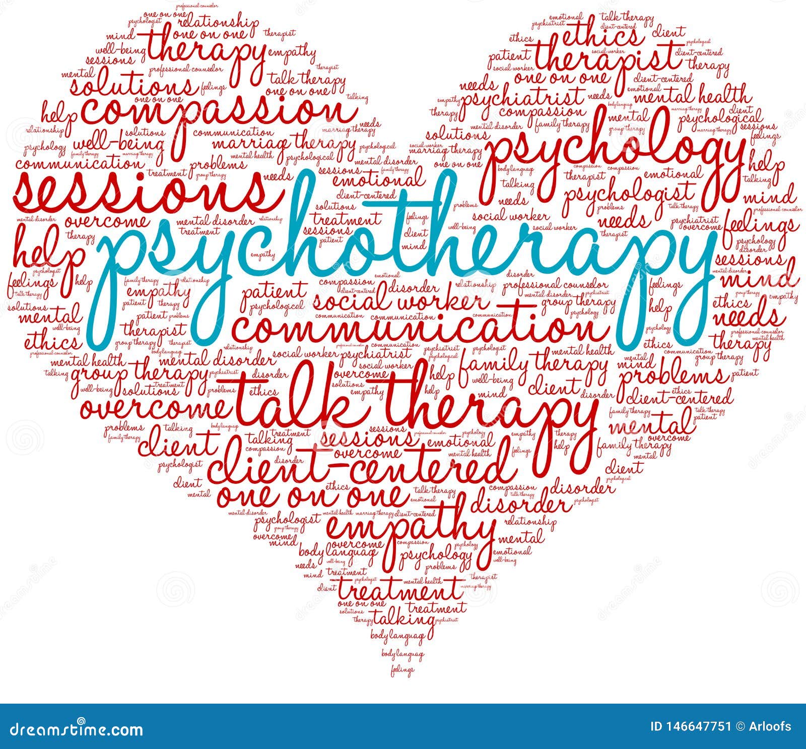 Psychotherapy Word Cloud stock vector. Illustration of body - 146647751
