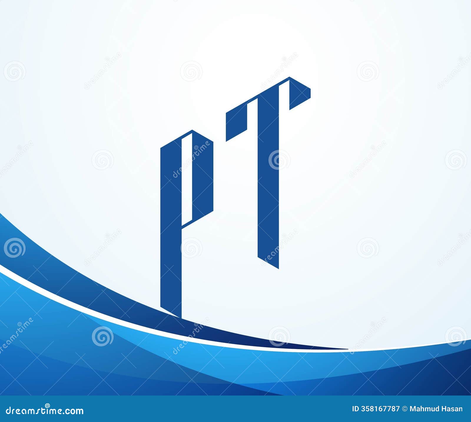 PT Alphabet Letter Logo Design Template Elements Stock Vector ...