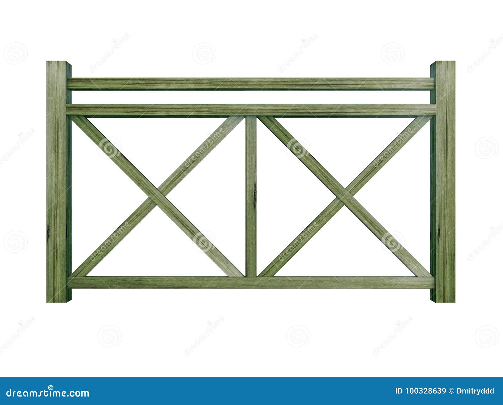 PT design wood railing stock illustration. Illustration of render ...