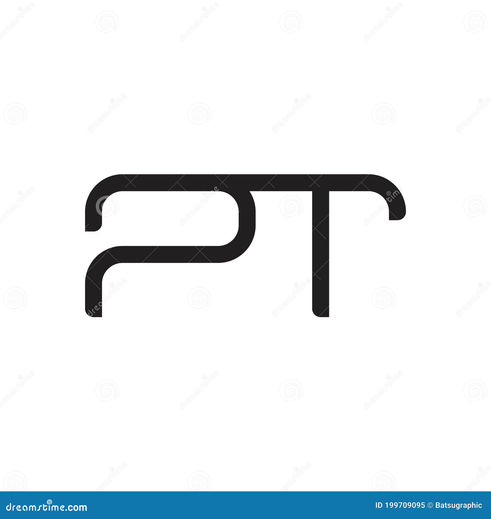 Pt Initial Letter Vector Logo Icon Stock Vector - Illustration of ...